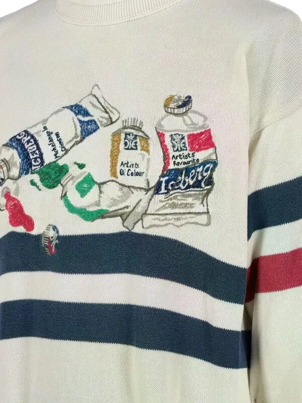 Iceberg Embroidered Paint Tubes Sweater