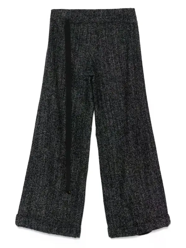 FERRAGAMO 2000s Bouclé-design Wide-leg Trousers