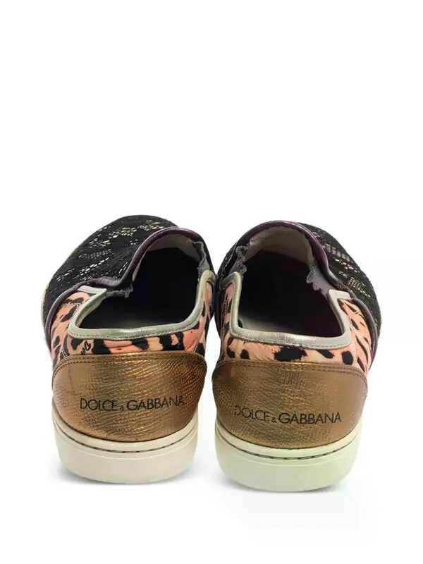 Dolce & Gabbana Mix-print Slip-on Sneakers