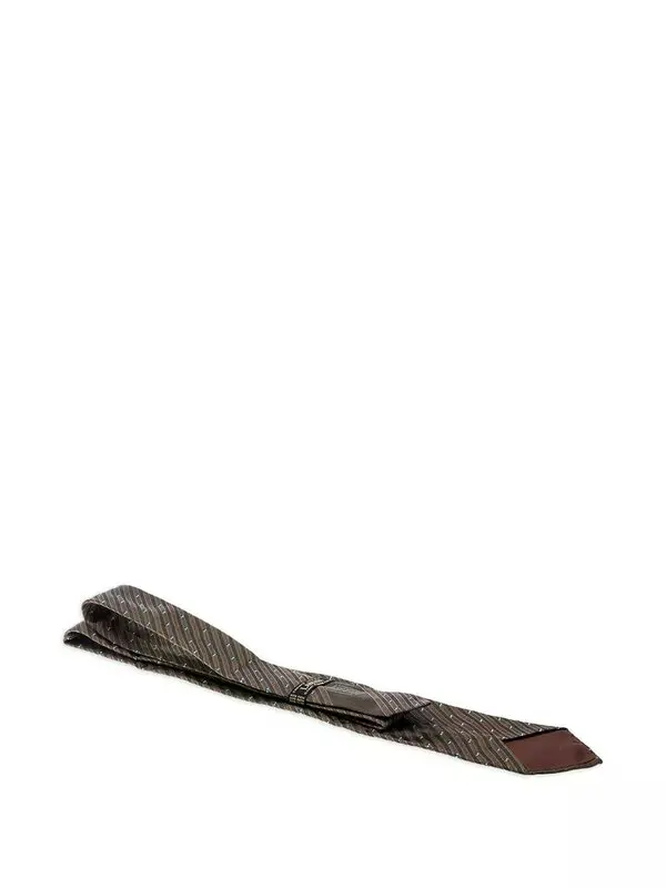 LANVIN Striped Silk Tie