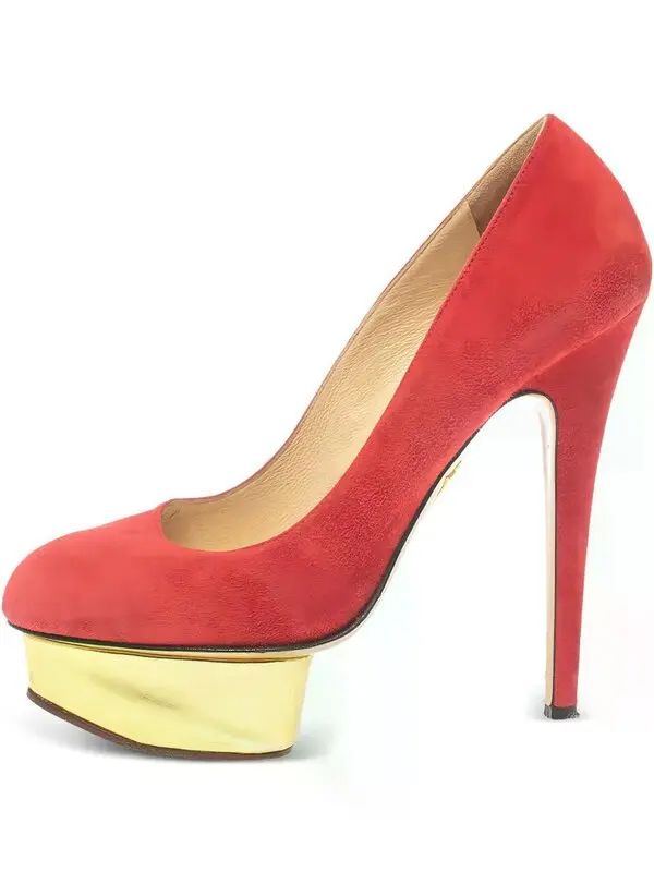 CHARLOTTE OLYMPIA 140mm Dolly Platform Stiletto Pumps - Red