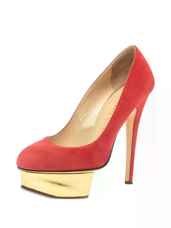 CHARLOTTE OLYMPIA 140mm Dolly Platform Stiletto Pumps - Red
