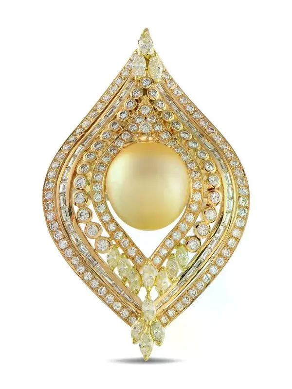 LB EXCLUSIVE 18k Yellow Diamond And Pearl Pendant - Gold