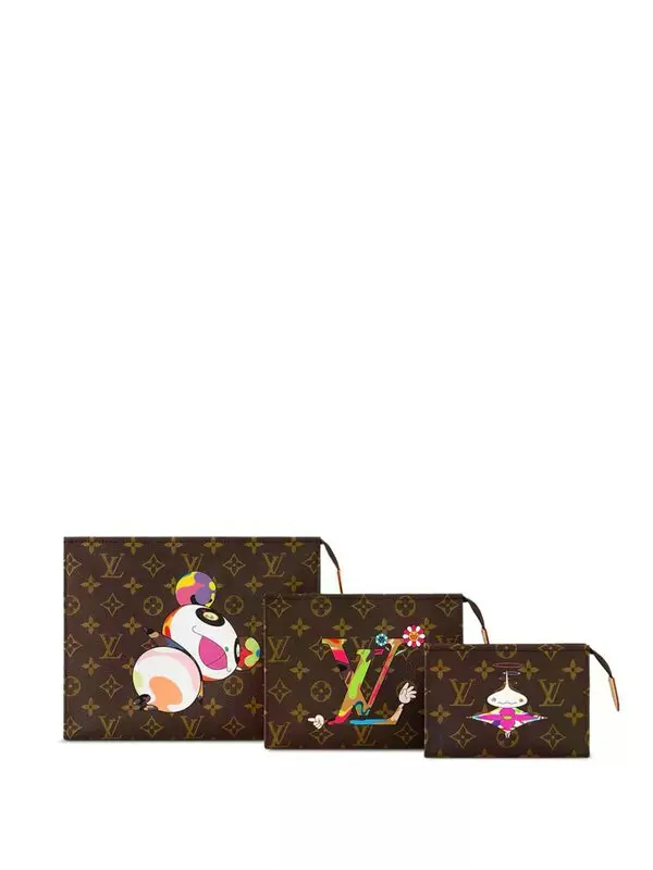 LOUIS VUITTON X Tm Trio Toiletry Pouch - Brown