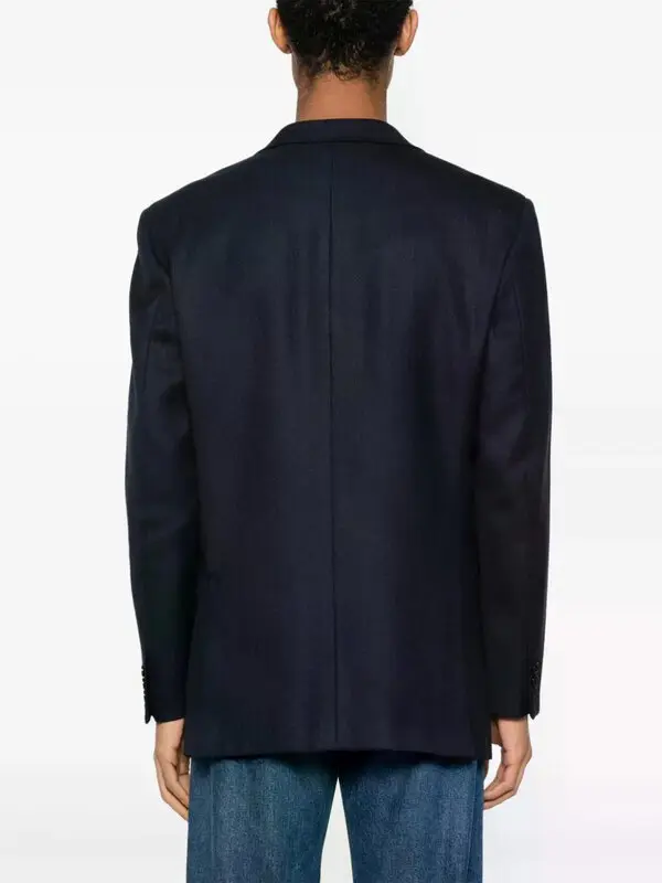 Valentino Garavani 2000s Notched Lapels Virgin-wool Blazer - Blue