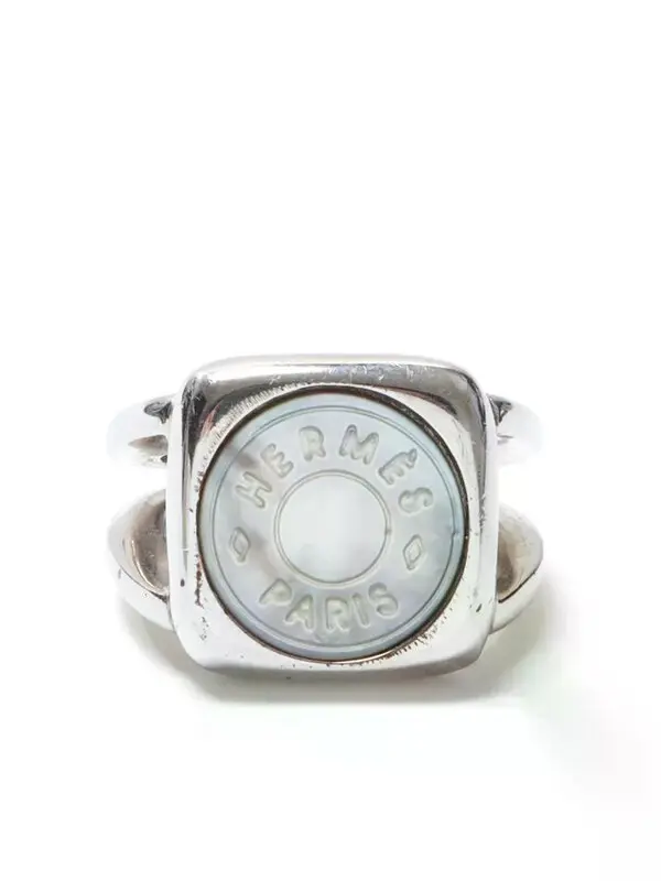 Hermès 2000s Corozo Ring - Silver