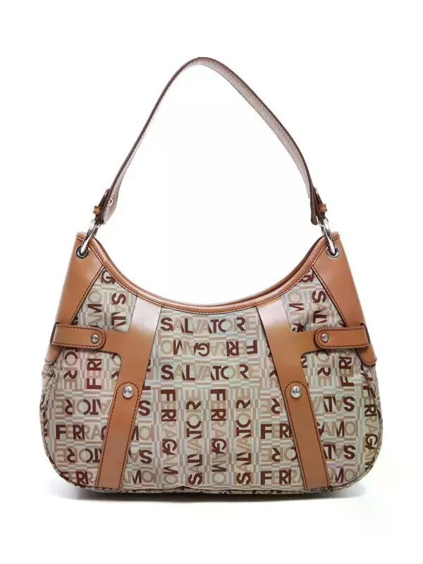 FERRAGAMO Logo-print Canvas Shoulder Bag