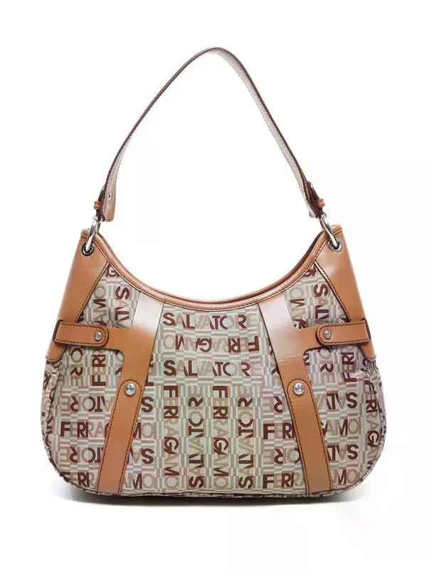FERRAGAMO Logo-print Canvas Shoulder Bag