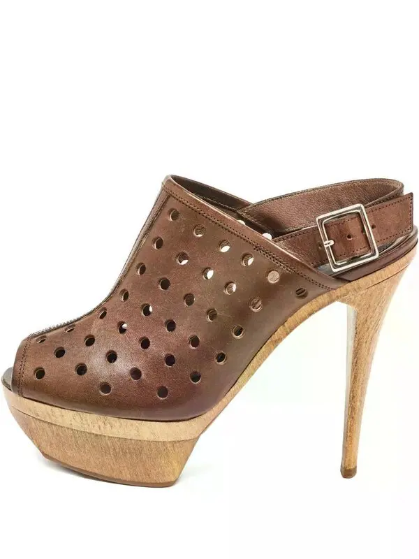 Marni 135mm Perforated Wood-platform Sandals