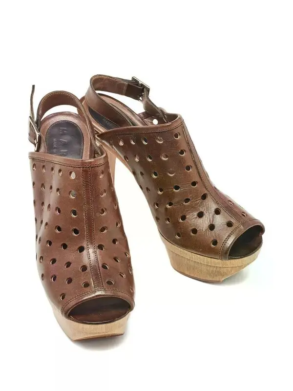 Marni 135mm Perforated Wood-platform Sandals