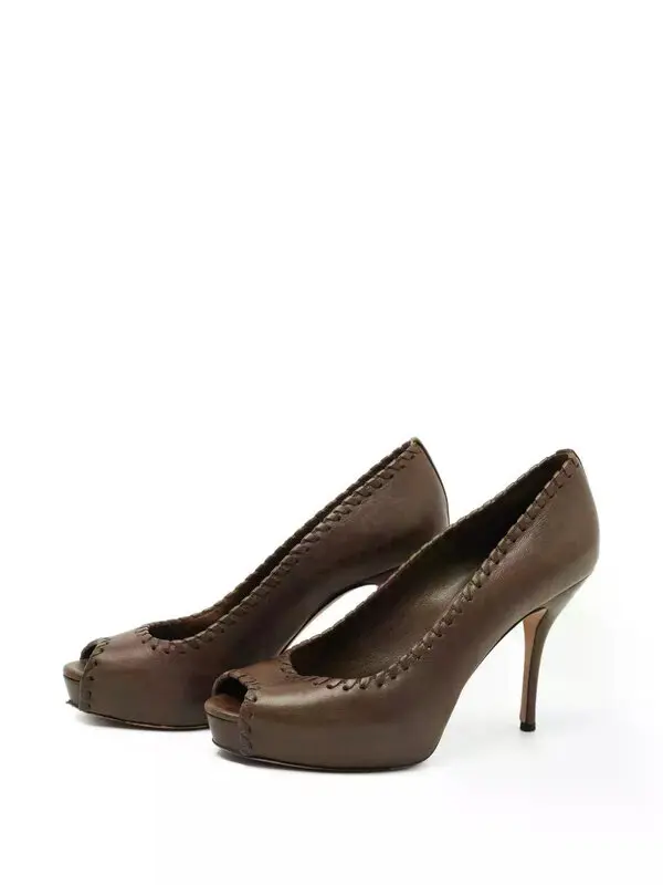 Gucci 105mm Whipstitch-trim Pumps