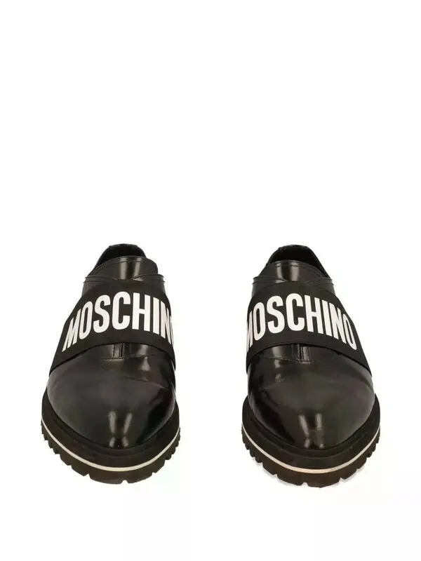 Moschino Logo-strap Loafers