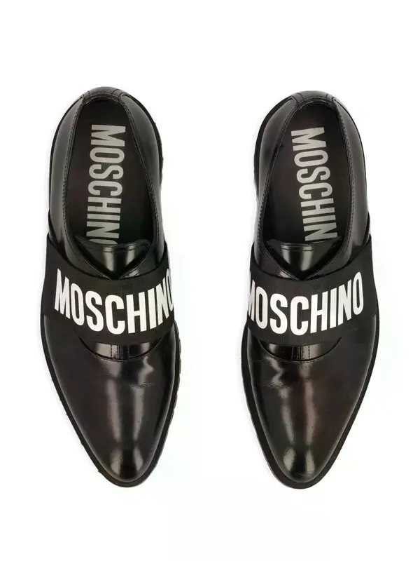 Moschino Logo-strap Loafers