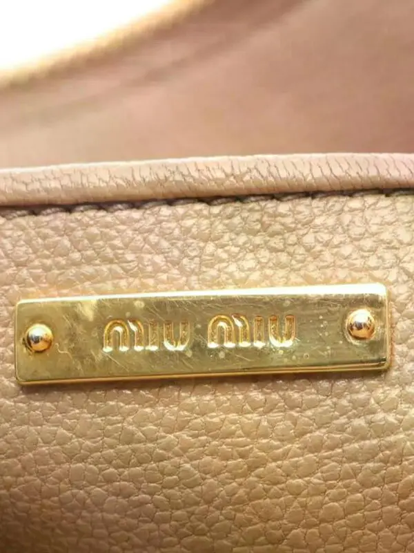 Miu Miu 2000s Madras Leather Tote Bag
