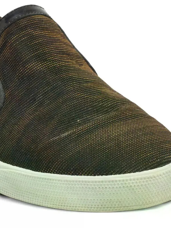 JIMMY CHOO Leather Slip-on Sneakers - Brown