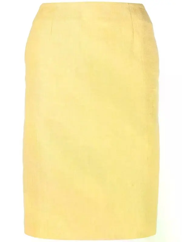 Dior High-waist Pencil Skirt - Yellow