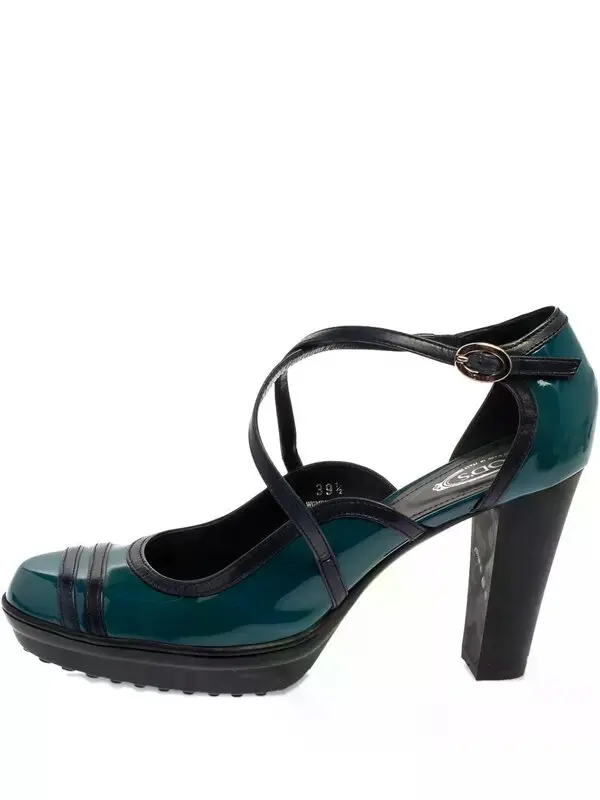 TOD'S 100mm Buckled Patent-leather Pumps
