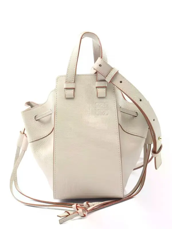 Loewe 2000s Hammock Mini Drawstring Leather Tote Bag - Neutrals