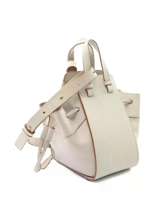 Loewe 2000s Hammock Mini Drawstring Leather Tote Bag - Neutrals