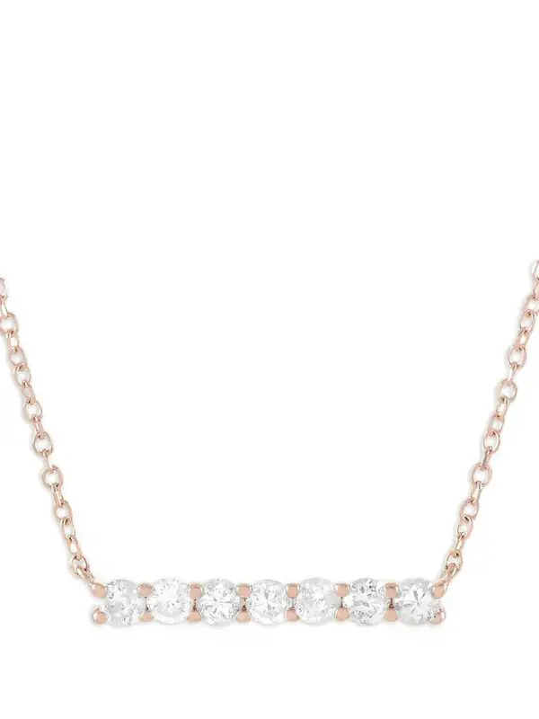 LB EXCLUSIVE 14k Rose Gold Diamond Necklace - Pink