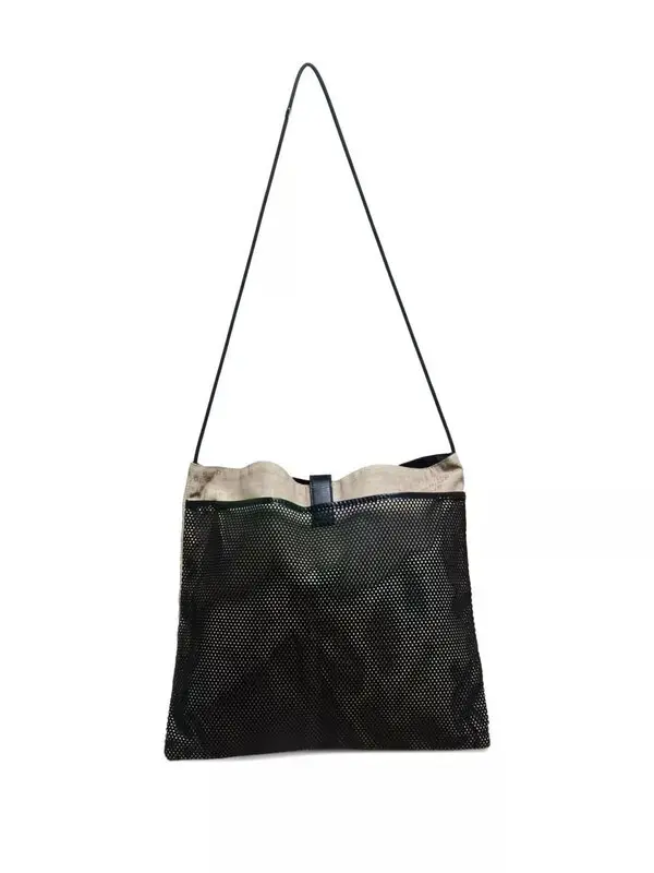 Dior Oblique Canvas Mesh-panel Shoulder Bag