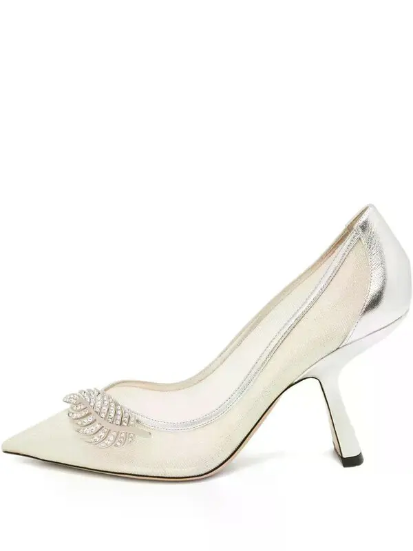 NICHOLAS KIRKWOOD 100mm Leaf-detail Pumps