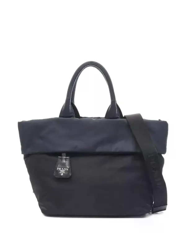 Prada 2000s Triangle-logo Padded Tote Bag
