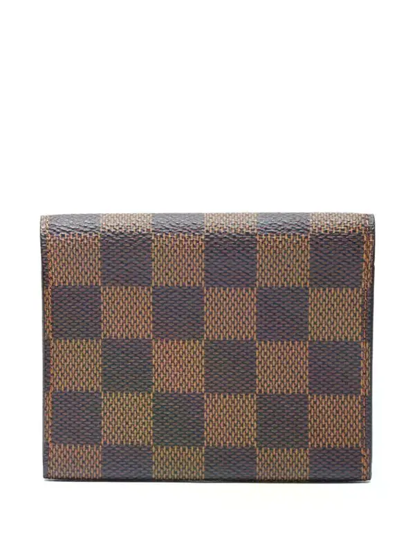 LOUIS VUITTON 2008 Damier Ebène Canvas Wallet - Brown