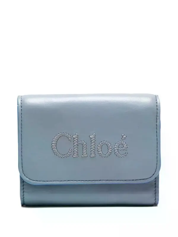 Chloé 2023 Sense Logo Wallet - Blue