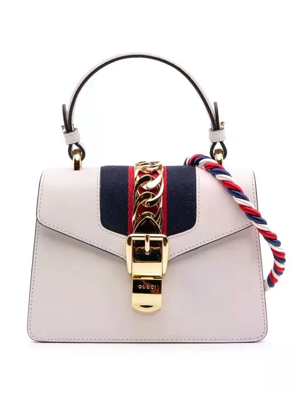 Gucci Mini Calfskin Sylvie Satchel - White