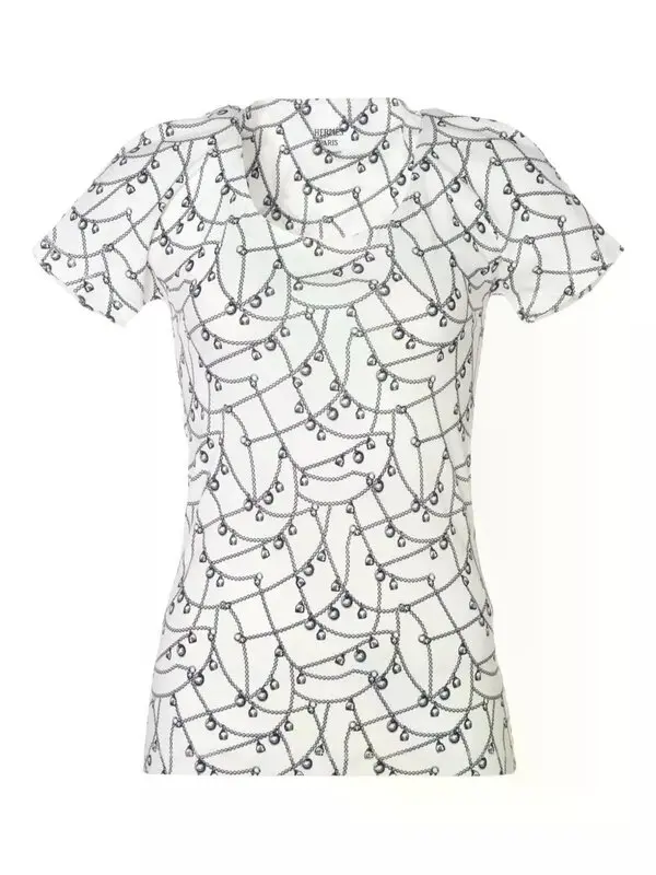 Hermès 2000s Chain-print T-shirt