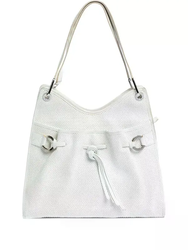 LANCEL Drawstring Leather Tote Bag