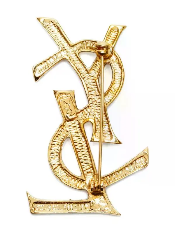 Saint Laurent 2000s Logo Brooch