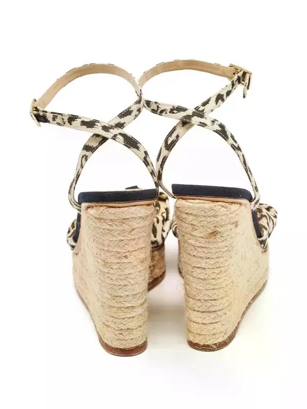 CHARLOTTE OLYMPIA 130mm Leopard-print Wedge Sandals