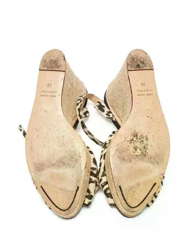 CHARLOTTE OLYMPIA 130mm Leopard-print Wedge Sandals