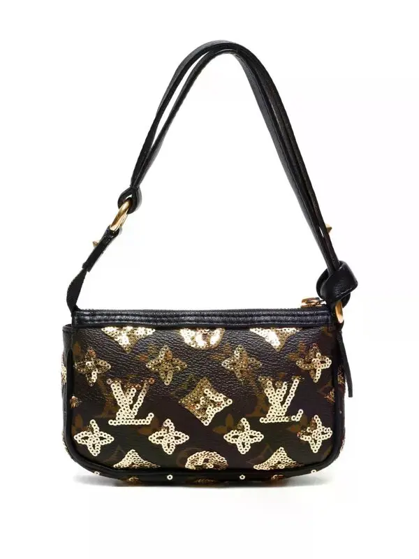 LOUIS VUITTON 2009 Monogram Eclipse Sequin-embellished Pouch
