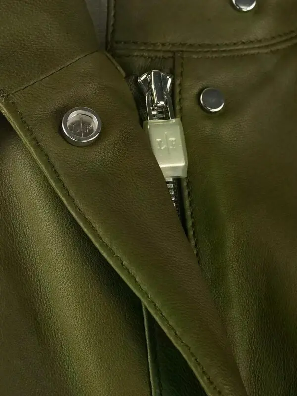 Loro Piana Leather Detachable-sleeves Jacket