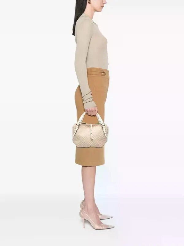 Celine 2007 Macadam Canvas Bittersweet Hobo Bag
