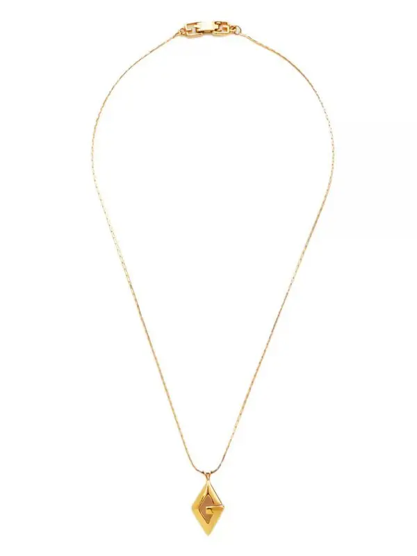 Givenchy 1990s G Logo Necklace - Gold