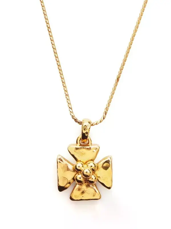 Saint Laurent 2000s Flower Necklace - Gold
