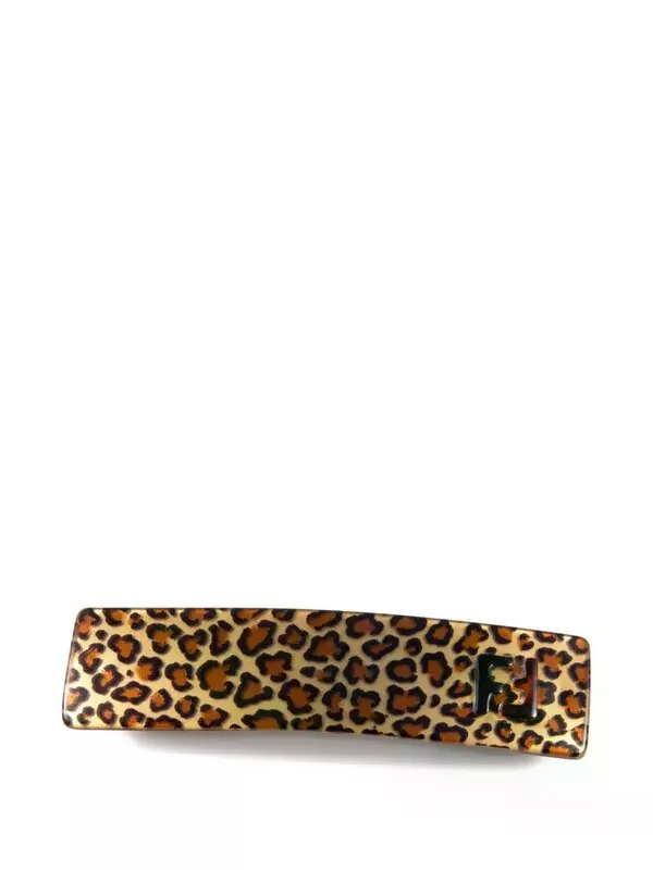 Fendi 2000s Animal-print Hair Clip - Gold