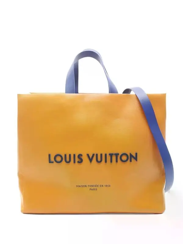 LOUIS VUITTON Saffron Mm Leather Tote Bag - Orange