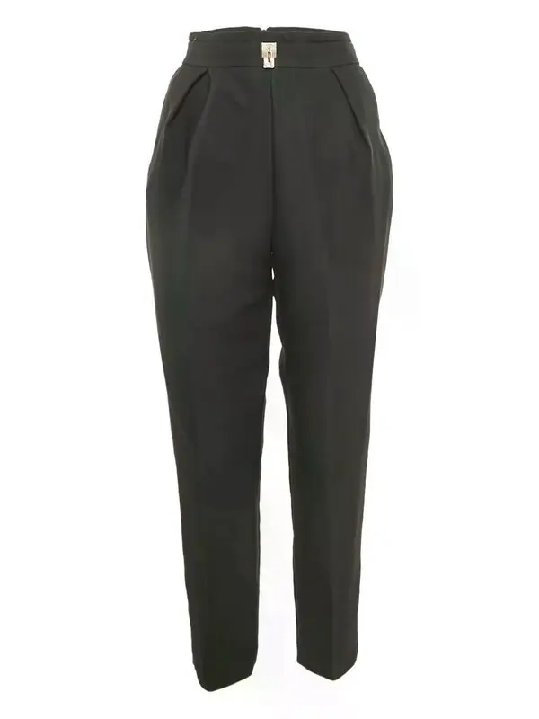 Elisabetta Franchi Pleated Trousers With Lock Detail