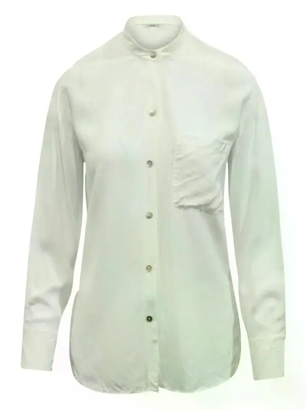 Vince Mandarin-collar Long-sleeve Shirt
