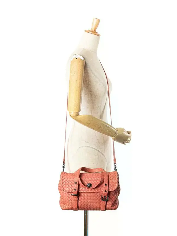 Bottega Veneta Leather Intrecciato Flap Satchel