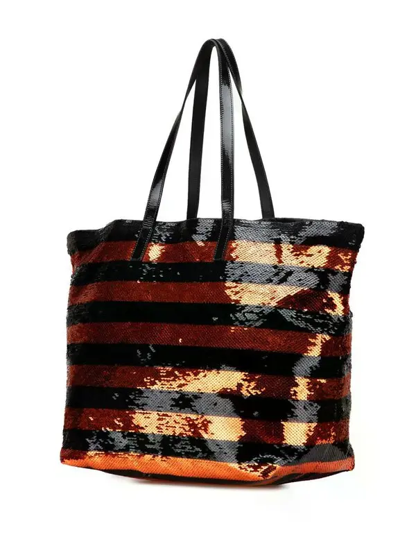 Prada 2010-2015 Sequin Stripes Tote Bag