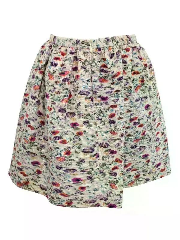 MSGM Floral-pattern Pleated Mini Skirt