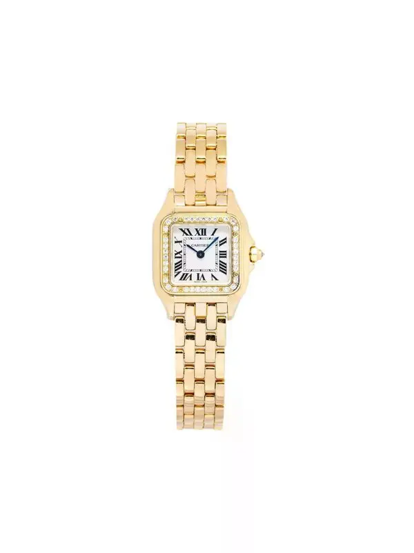 CARTIER 18kt Yellow Gold Diamond Panthère 22mm - White