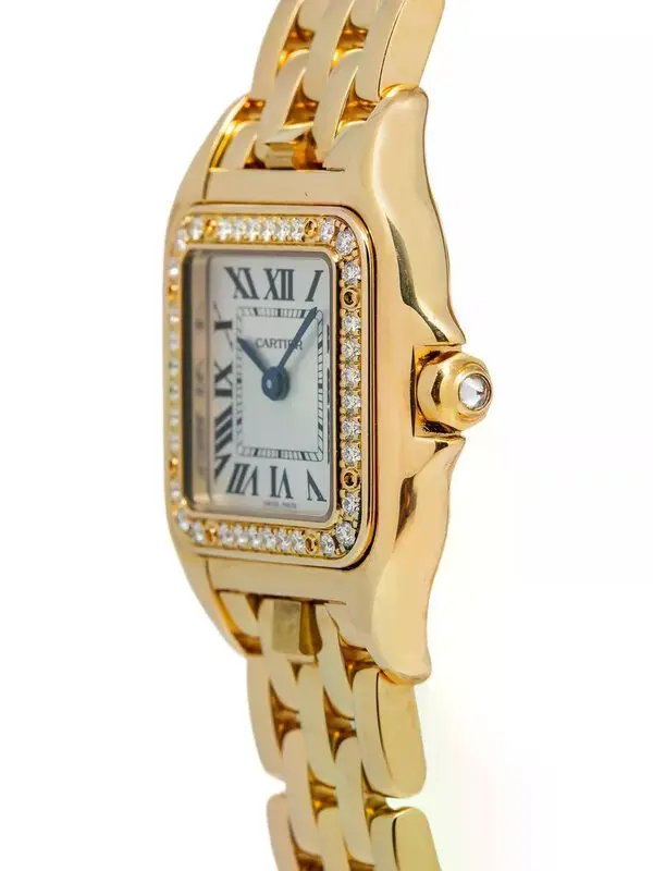 Cartier 18kt Yellow Gold Diamond Panthère 22mm - White