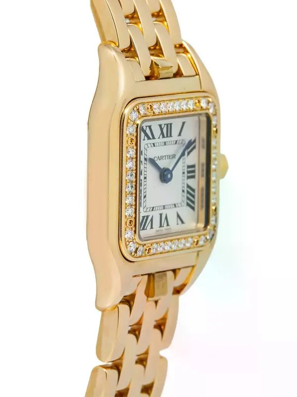 Cartier 18kt Yellow Gold Diamond Panthère 22mm - White